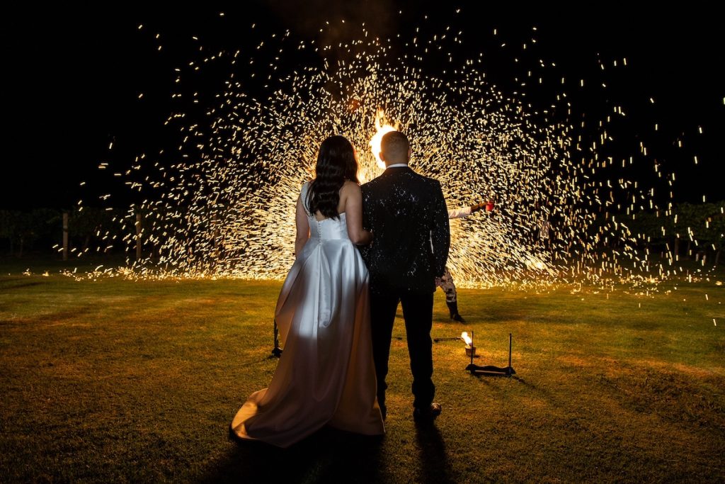 Wedding Entertainment Fire Shows and Just Married Fire Signs